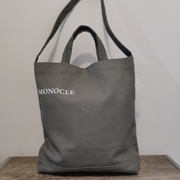 Monocle | Bags | Monocle Voyage Canvas Tote Bag In Olive Nwot | Poshmark